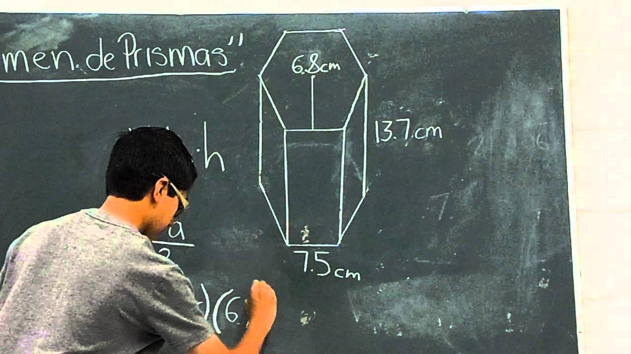 8o. Volumen de un prisma poligonal - YouTube