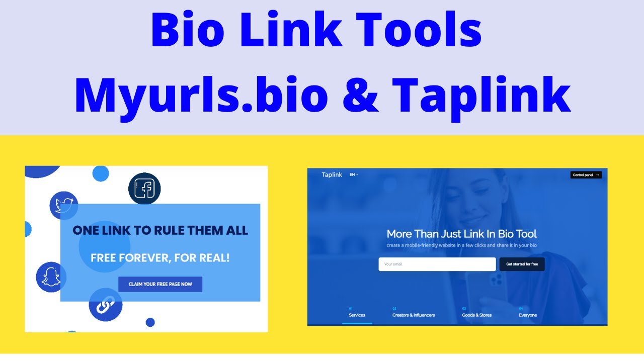 Myurls.bio and Taplink Tutorial In Hindi // Free Link In Bio Tools // - YouTube