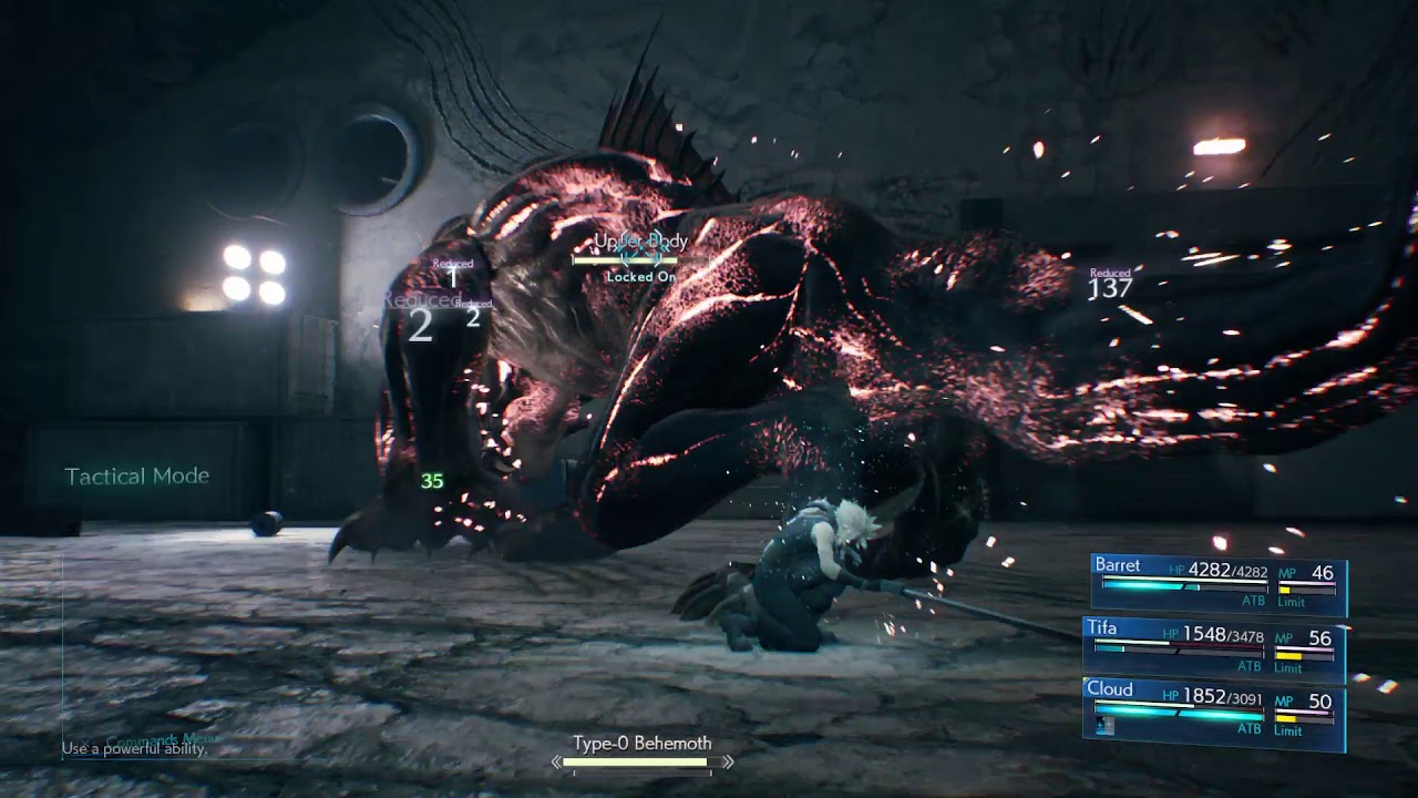 FINAL FANTASY VII REMAKE Behemoth bitva - YouTube
