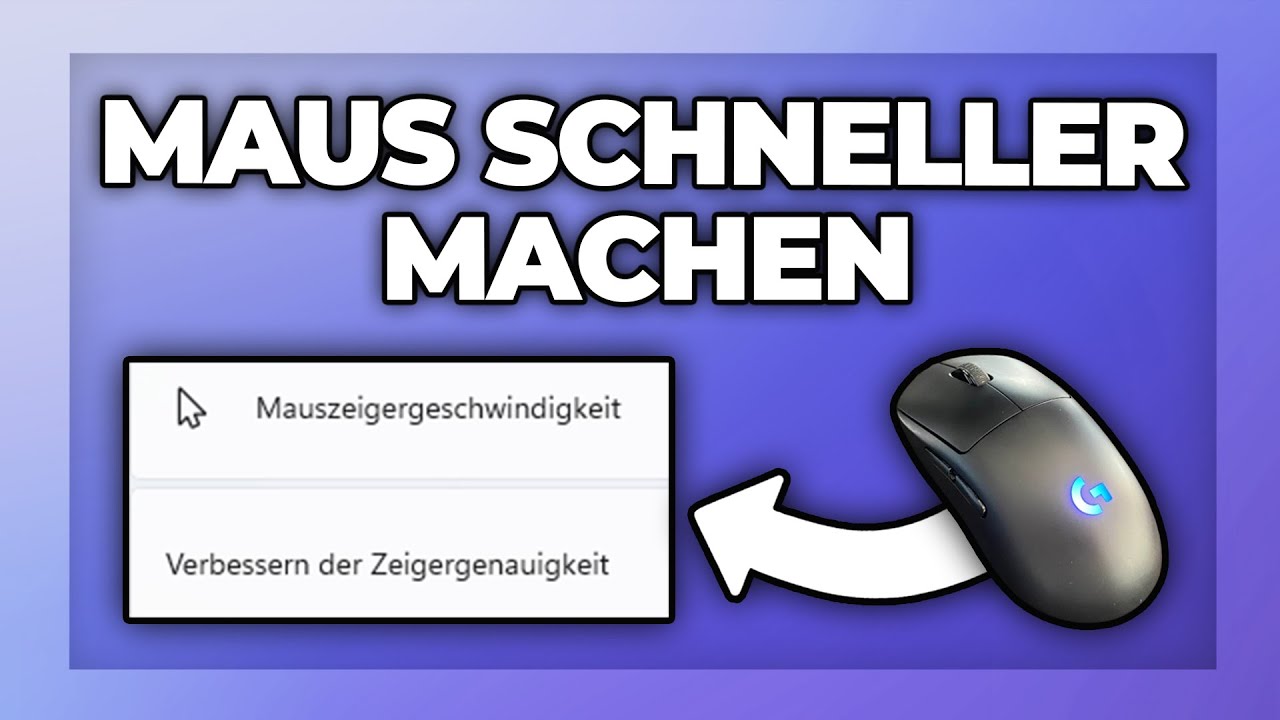 PC Maus schneller machen - Windows 11 Tutorial - YouTube