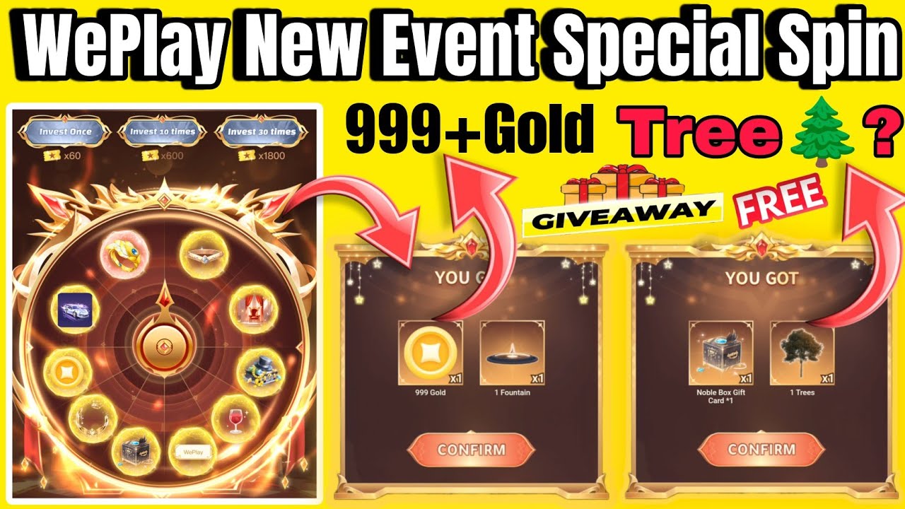WePlay New Event Spin 999+ Gold 🪙 | WePlay Lucky Spin Reword | Weplay ...