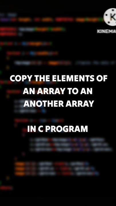 Copy The Elements Of An Array To An Another Array Programming Cprogramming Coding Shorts