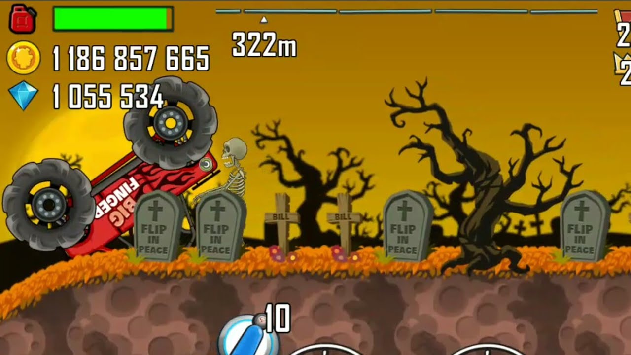Hill Climb Racing Big Finger MAX level | HAUNTED Stage Unlocked - YouTube