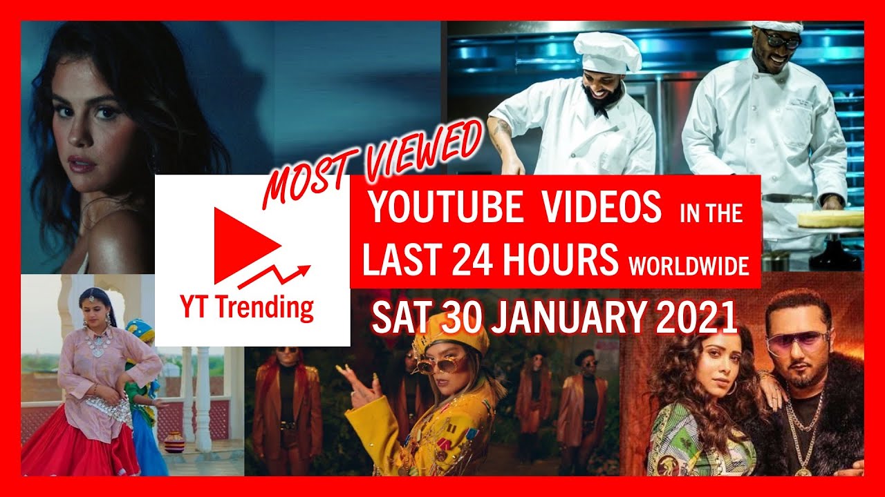 2021-01-30 Most Viewed YouTube Videos in The Last 24 Hours Worldwide ...