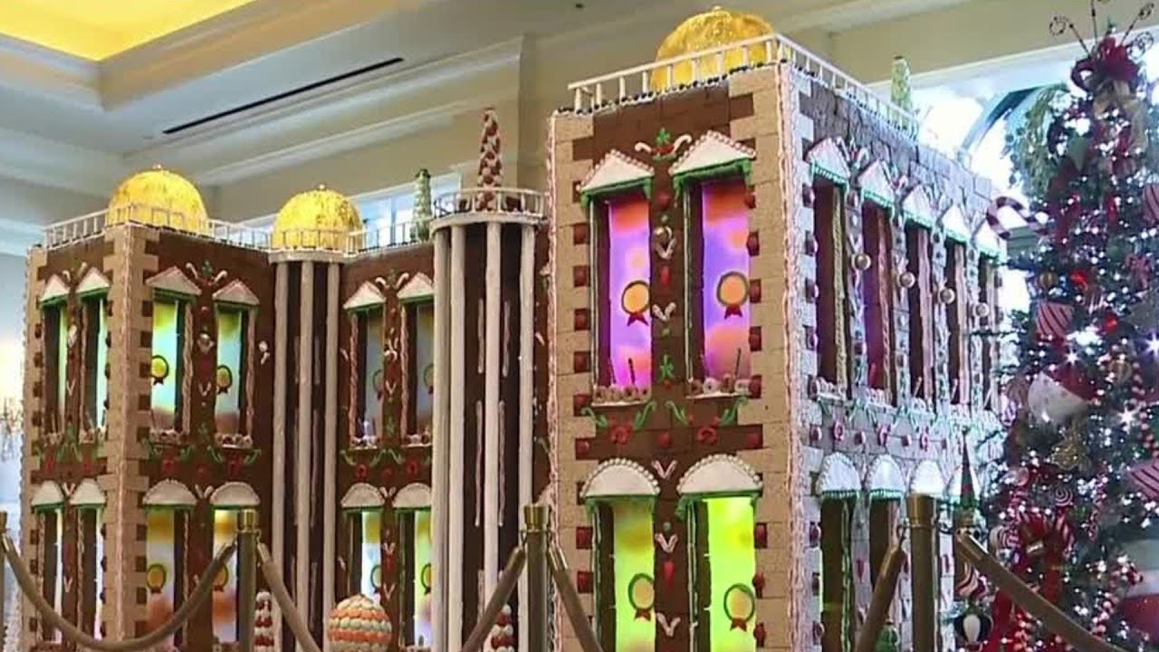 Massive gingerbread house on display at SLC's Grand America Hotel - YouTube