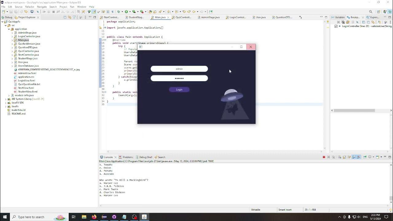 Quiz Project In Javafx Youtube
