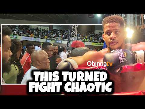 Total drama as boxer Munaswar and the crowd fails to accept defeat