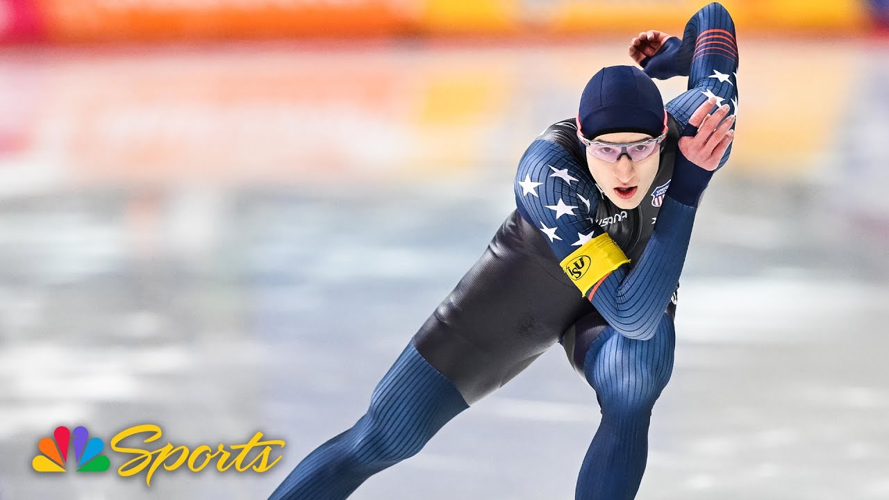 Jordan Stolz sets 1000m track record in Calgary for his 14th ...