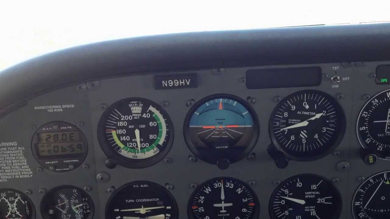 C172 landing pilot view - YouTube