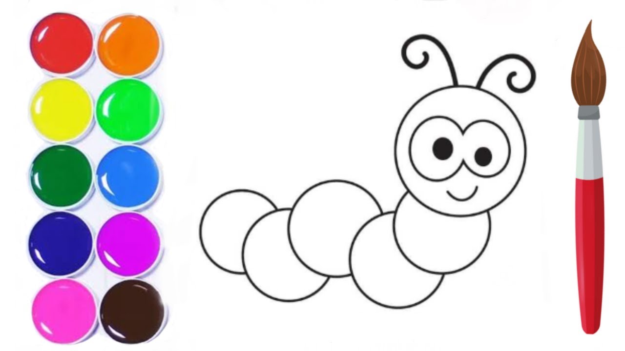 How to draw a Worm Step by Step | Easy drawings for Kids - YouTube