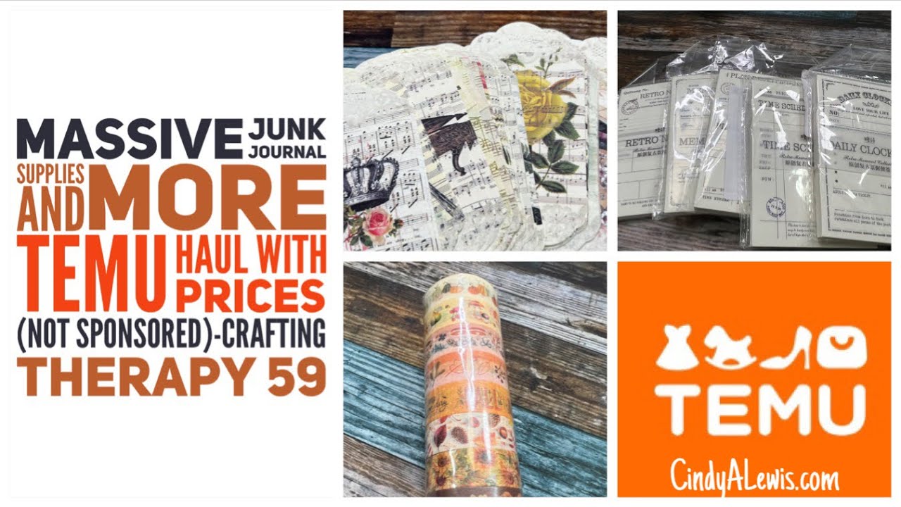 Massive Junk Journal Supplies and More Temu Haul with Prices (Not ...