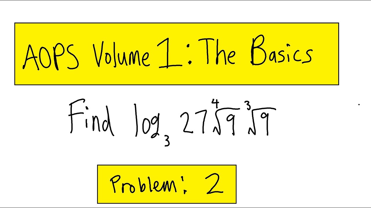 AOPS Volume 1, The Basics, Problem 2 - YouTube