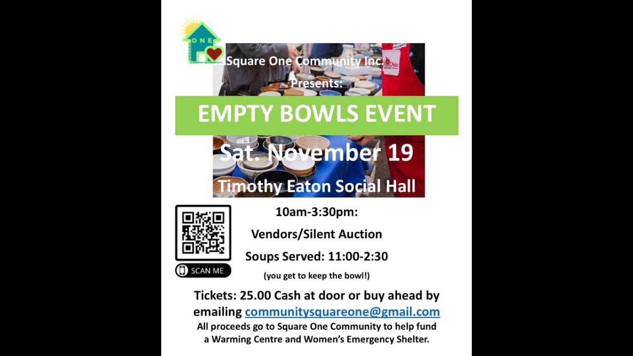 Square One Community Inc. Empty Bowls 2022 - YouTube