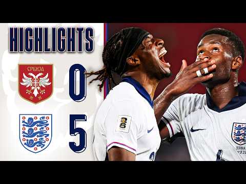 Madueke, Konsa & Guehi Score First Goals! | Serbia 0-5 England | World Cup Qualifiers | Highlights