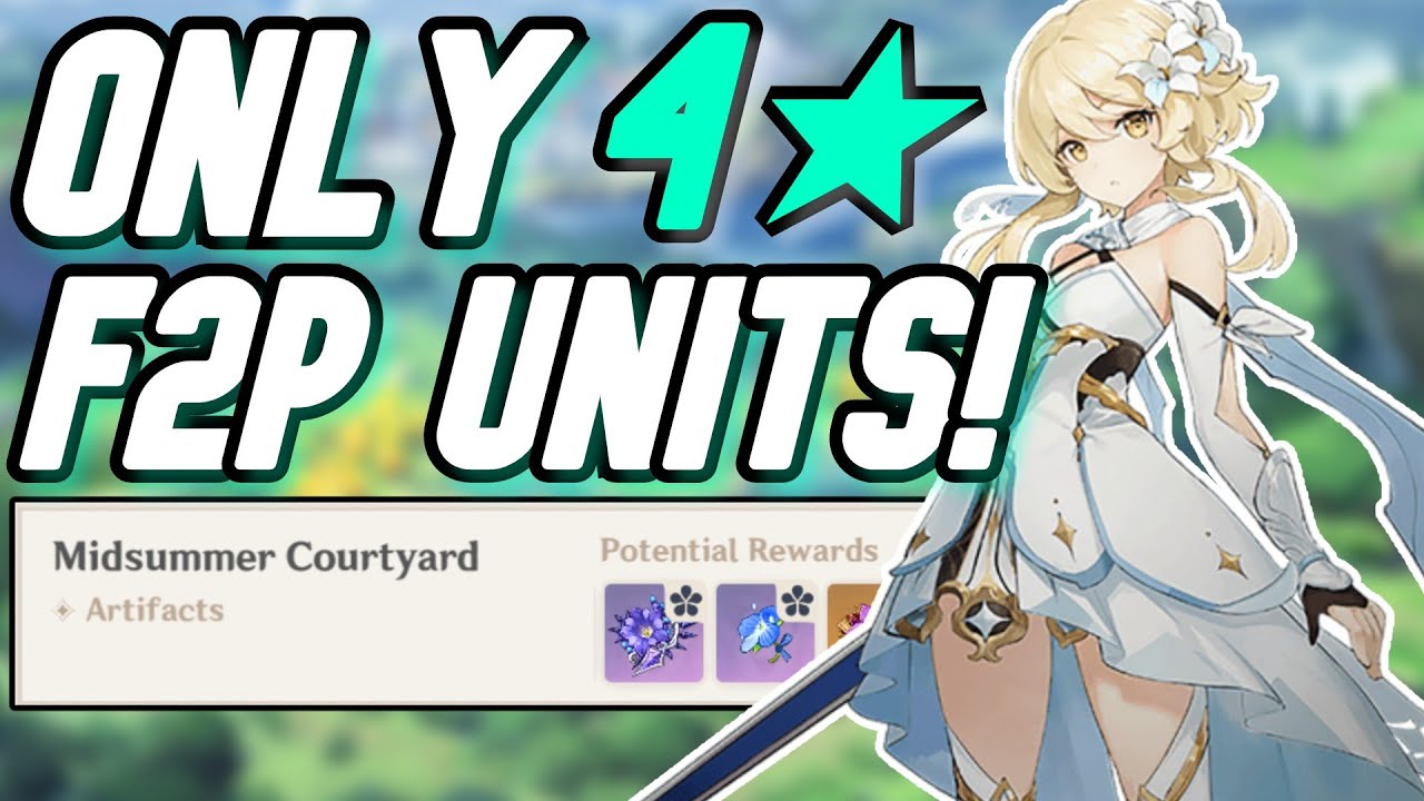 *F2P* AR50 Genshin Impact DOMAIN GUIDE: Midsummer Courtyard VI - YouTube