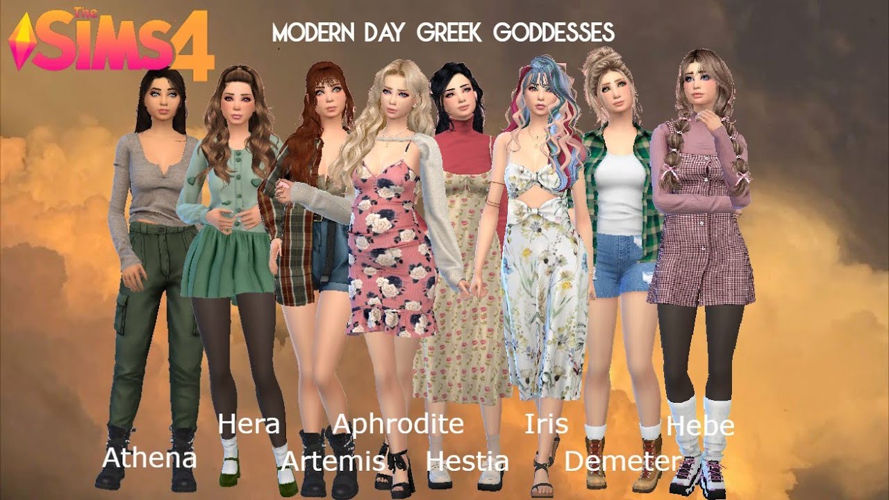 Sims 4 Modern Greek Goddesses - YouTube