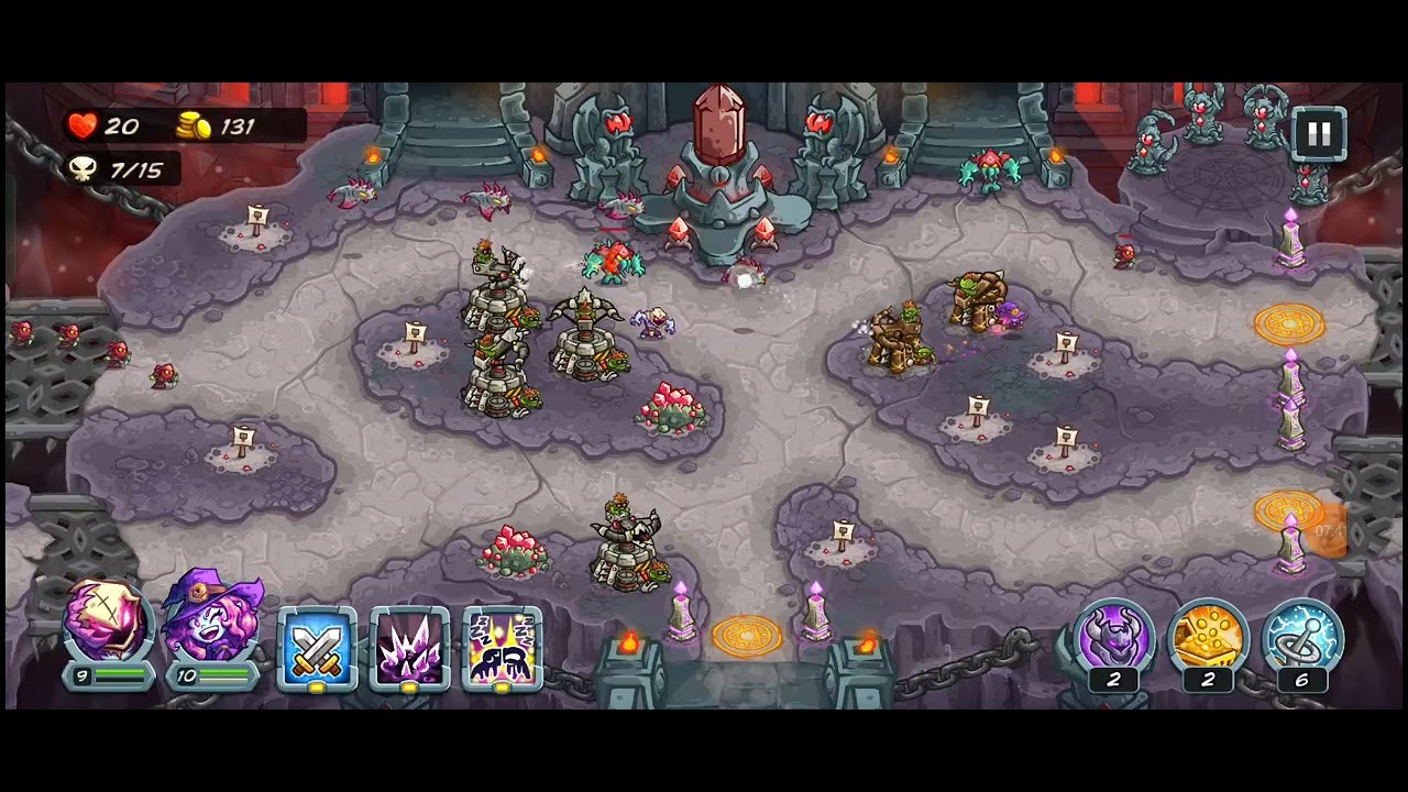 Kingdom Rush Alliance : (Ballista Outpost only) Temple Courtyard - YouTube