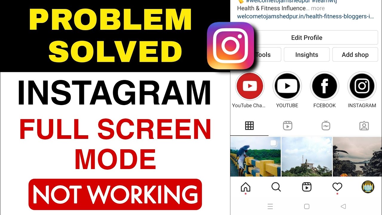 Instagram full screen problem | Instagram full screen | Instagram full ...