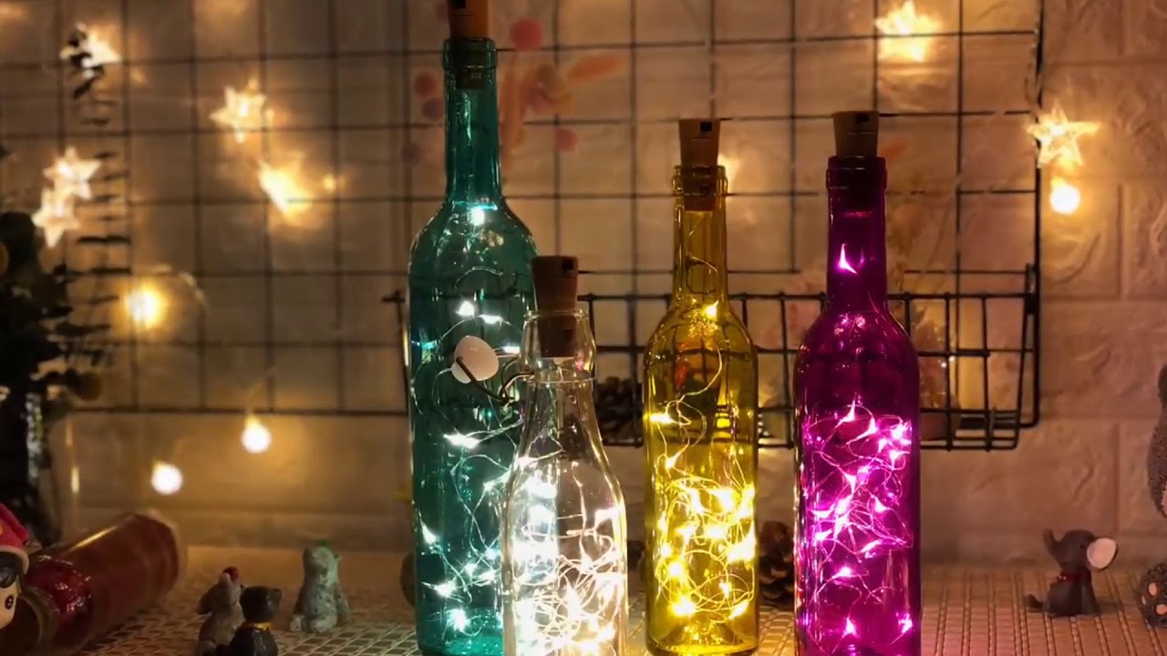 Wine Bottle String Lights - YouTube