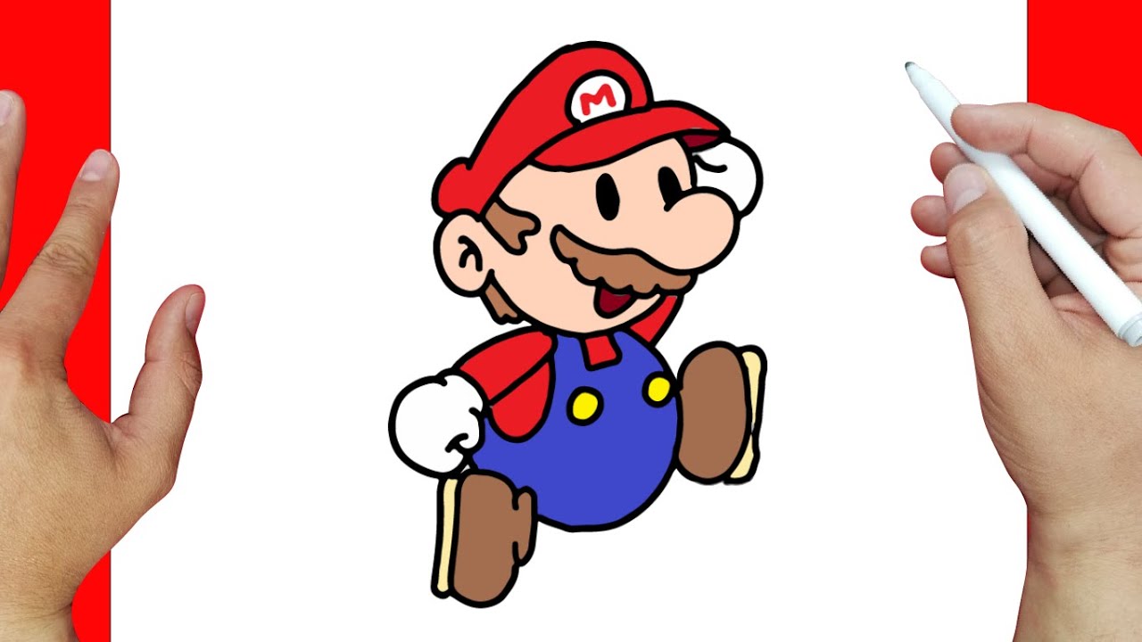 como dibujar a mario bros | Dibujos fáciles - YouTube
