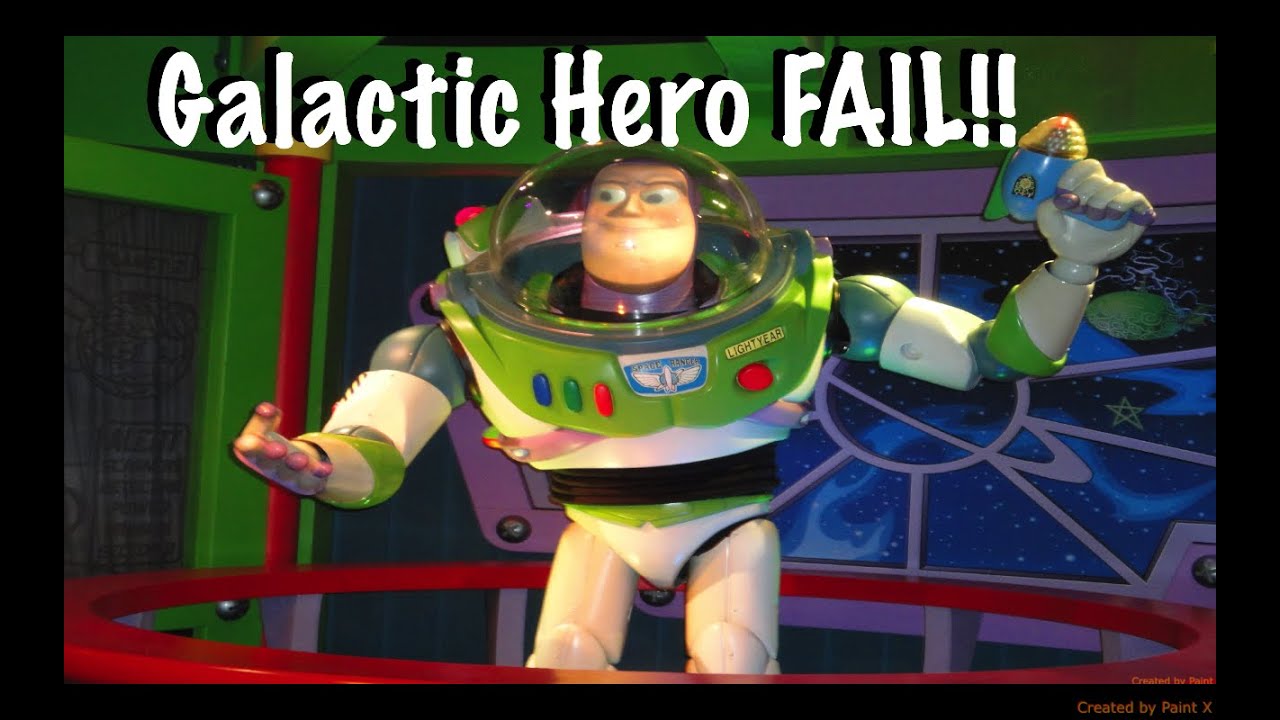Galactic Hero Fail | Buzz Lightyear | Disneyland Paris - YouTube