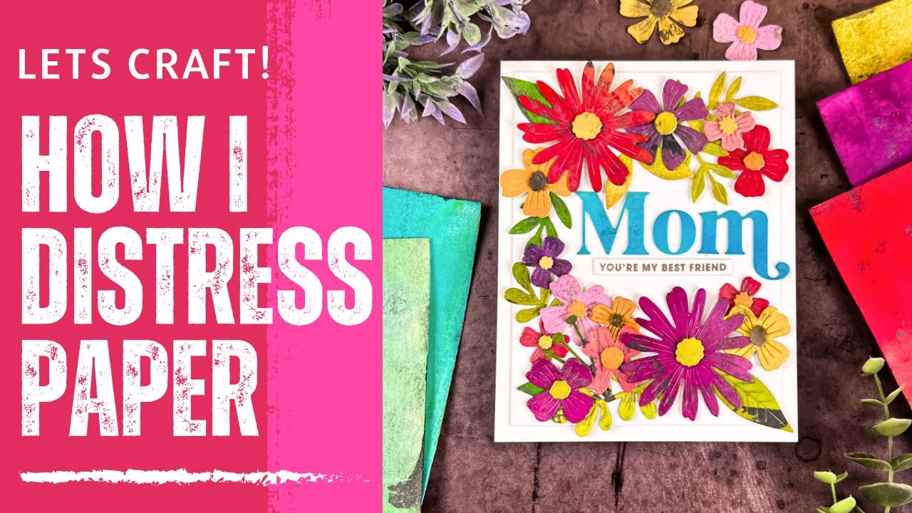 Distressing Paper With Tim Holtz Distress Products - YouTube