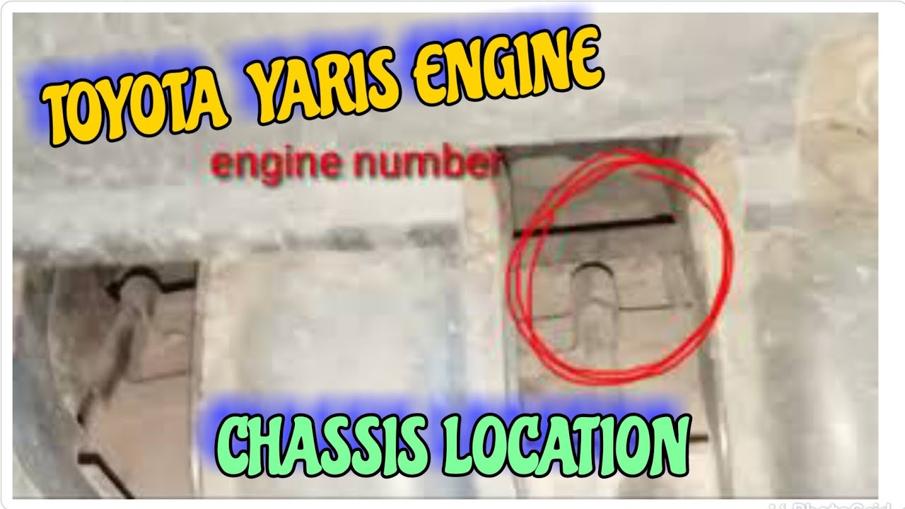 Toyota Yaris engine and chassis number location l JAPCHANNEL - YouTube