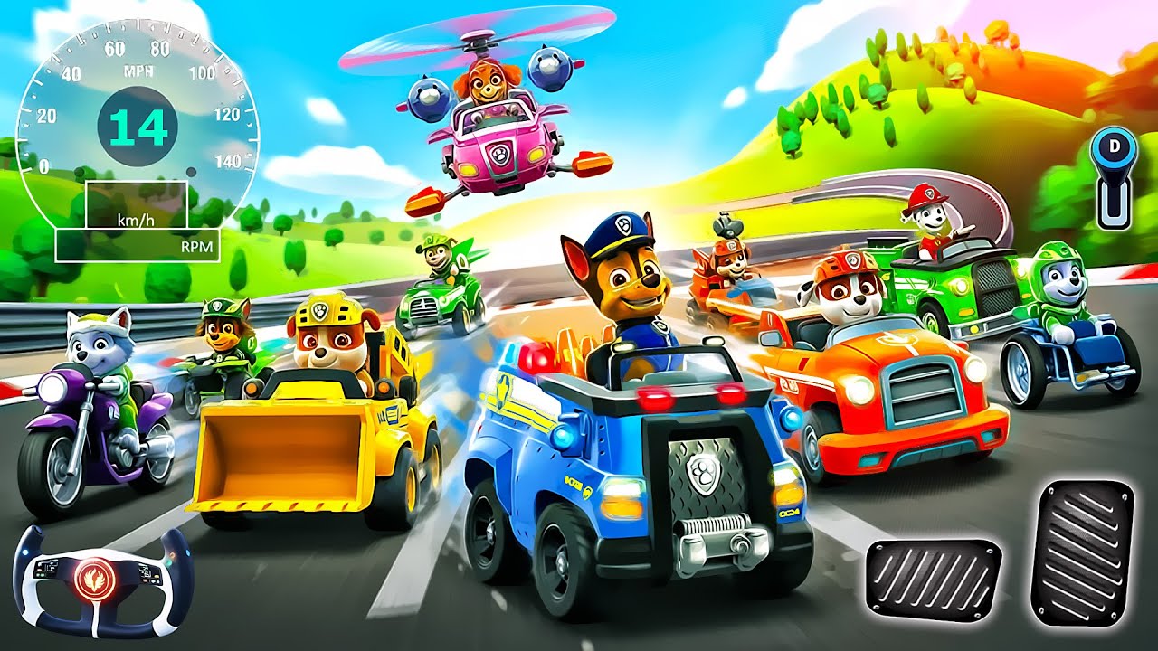 PAW Patrol Grand Prix Pup Treat Arena - Cars Racing Simulator 3D - PC ...