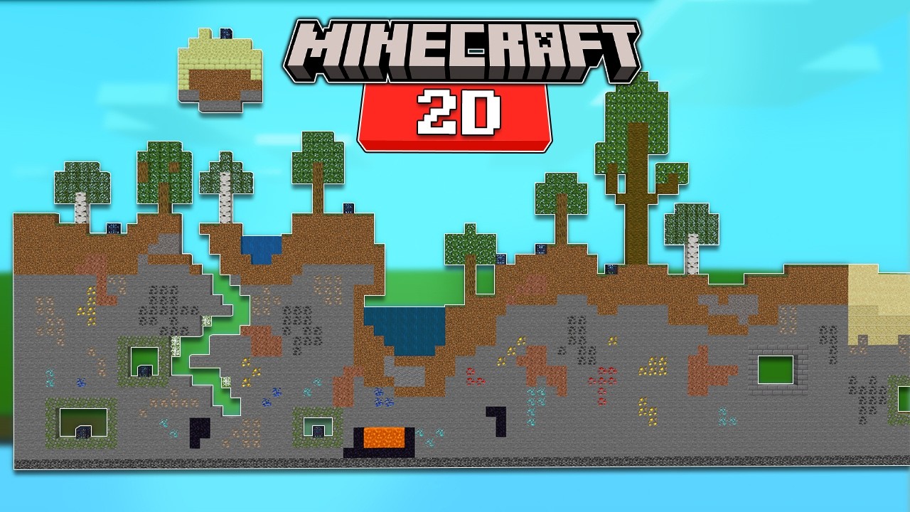 Minecraft pero el mundo está en 2D!🌍 *Minecraft Bedrock* - YouTube
