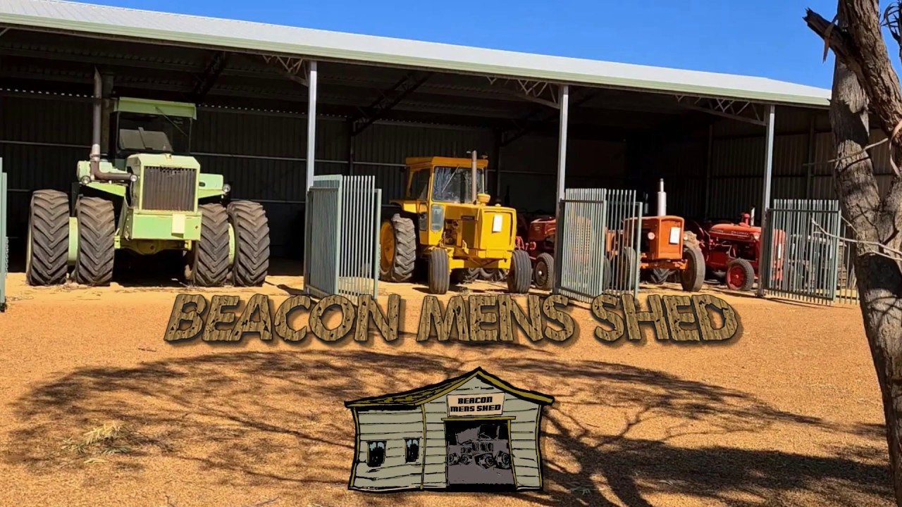 Beacon Mens Shed restored machinery - YouTube
