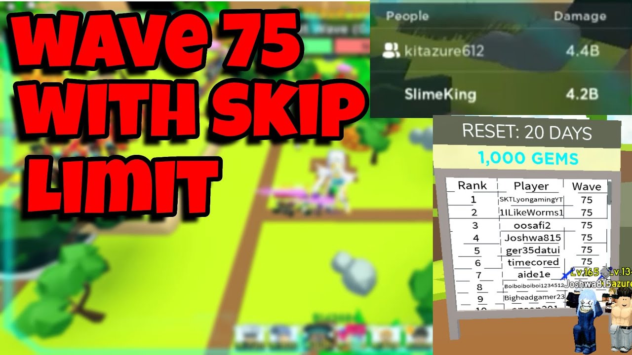Wave 75 Duo After Skip Limit | All Star Tower Defense - YouTube