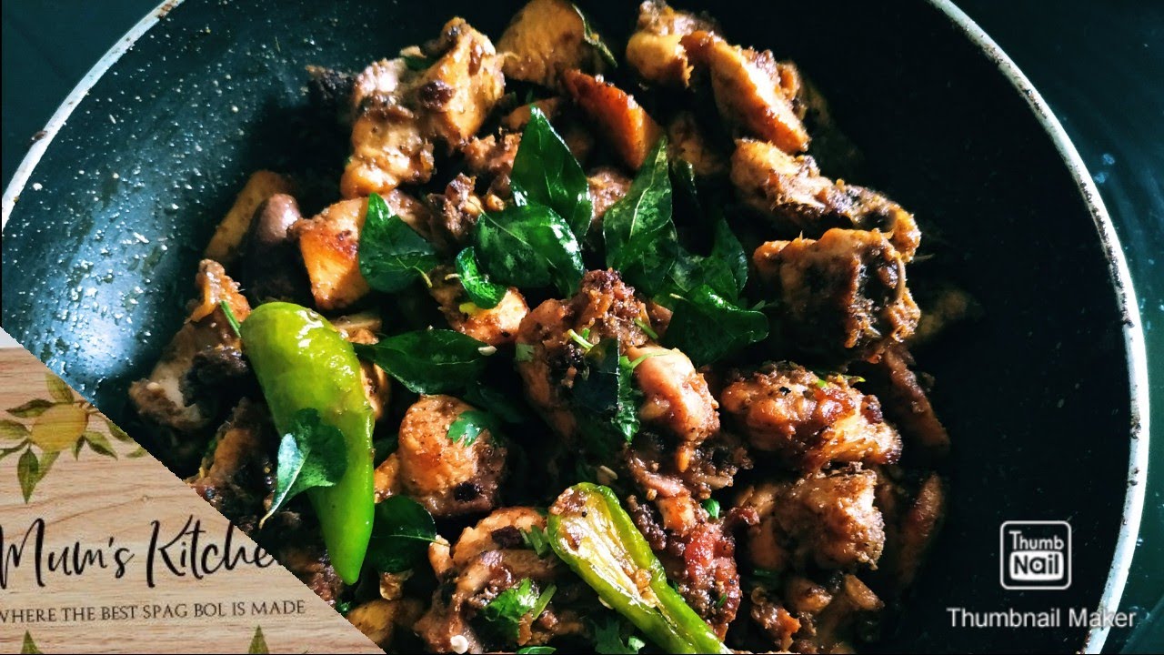 Pepper chicken || How to make pepper chicken || mum's kitchen || shamna ...