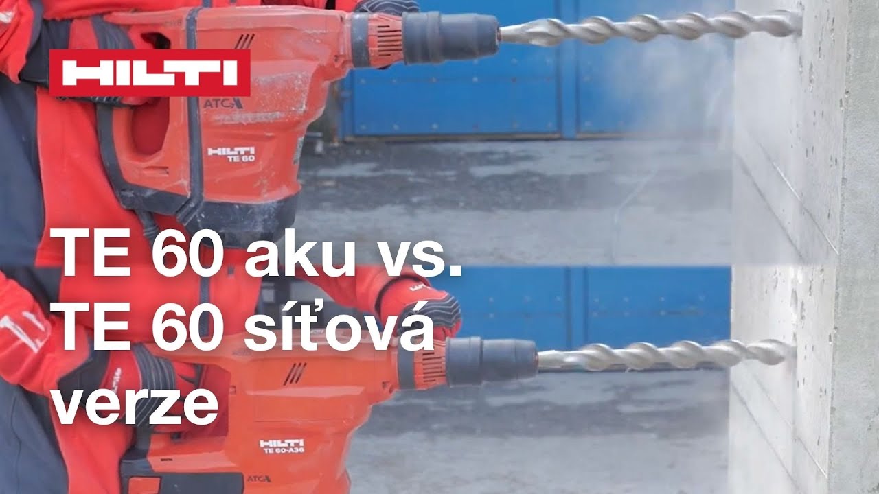 Hilti TE 60 aku vs. TE 60 síťová verze - YouTube