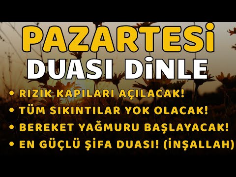 PAZARTESİ GÜNÜ DUASI - Haftaya Bereketle Başla, Tüm Kapılar Açılacak - NİYET ET VE DİNLE #pazartesi