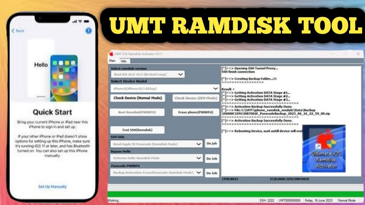 All iPhone iCloud Bypass | UMT iOS Ramdisk V4.2 Activator New Update ...