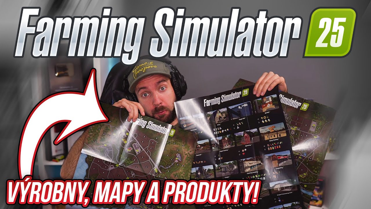 VÝROBNY, PRODUKTY A MAPY VE FARMING SIMULATOR 25! - YouTube
