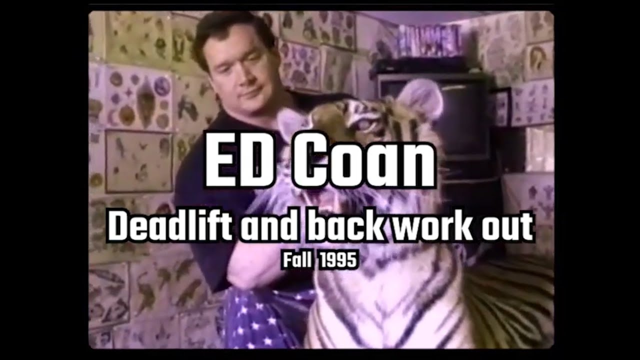 Ed Coan | Deadlift and back work out in 1995 - YouTube