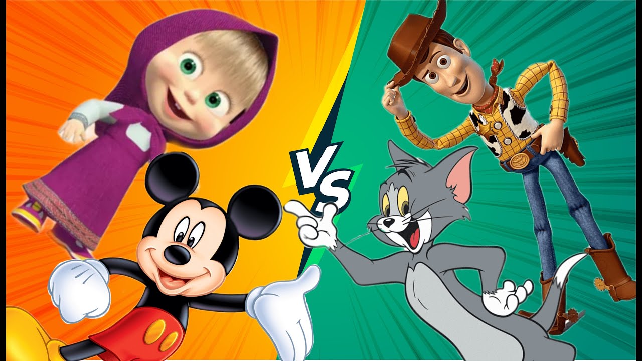 Wrong Head Puzzle, Match The Right Head, Mickey Mouse, Masha, Doc ...