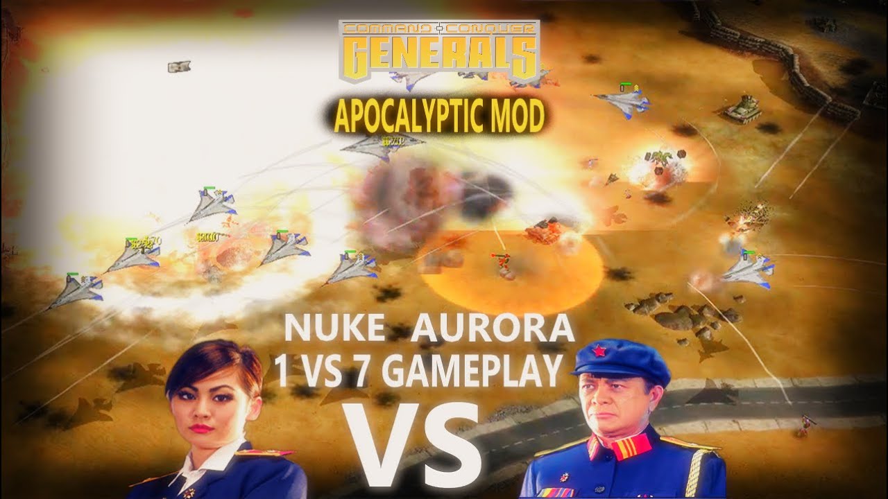 NUKE AURORA SPAM! (APOCALYPTIC MOD) Command & Conquer Generals Zero Hour 2024 - YouTube