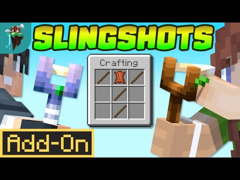 SLINGSHOTS ADDON ADDS 2 DIFFERENT SLINGSHOTS TO YOUR WORLD (Minecraft ...