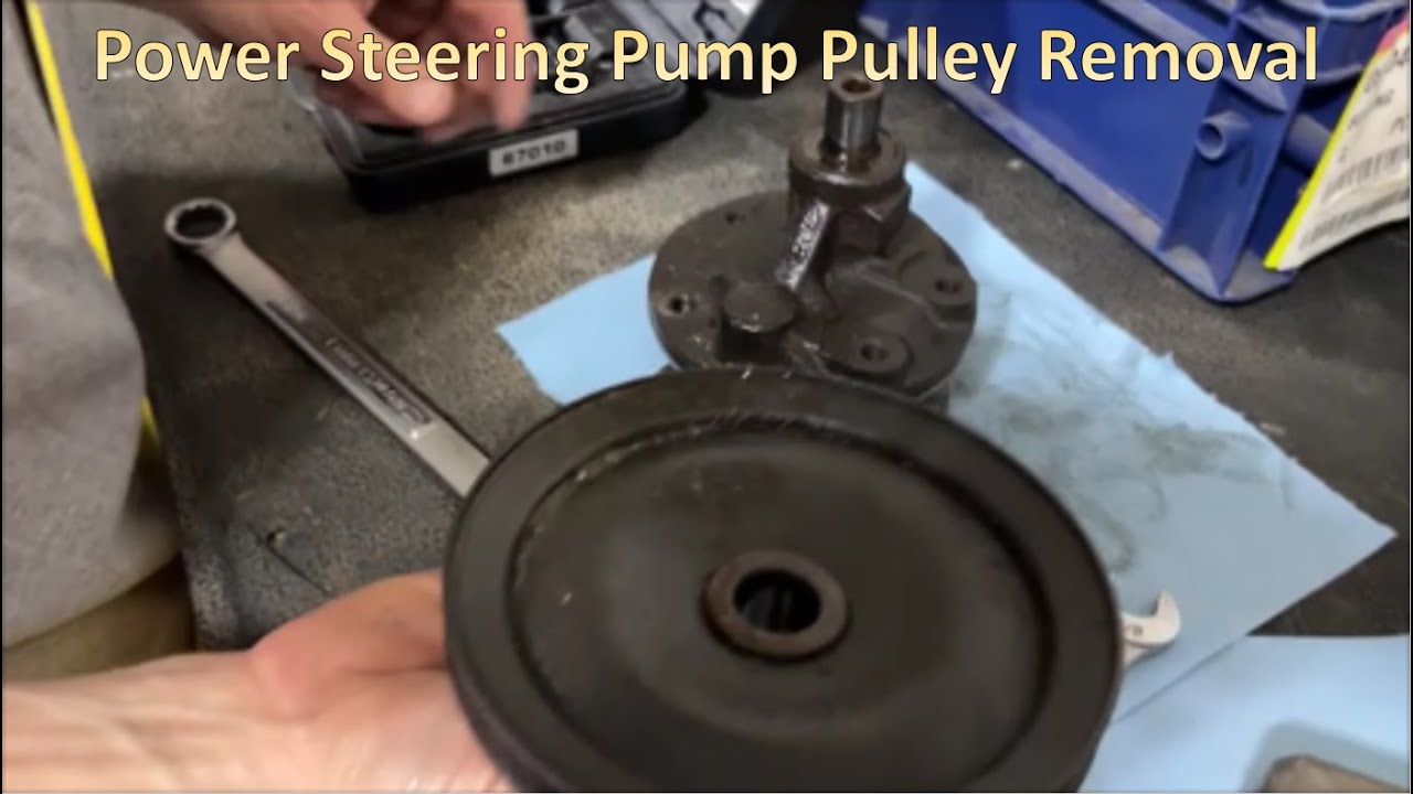 How to Remove a Chevy Power Steering Pump Pulley - YouTube
