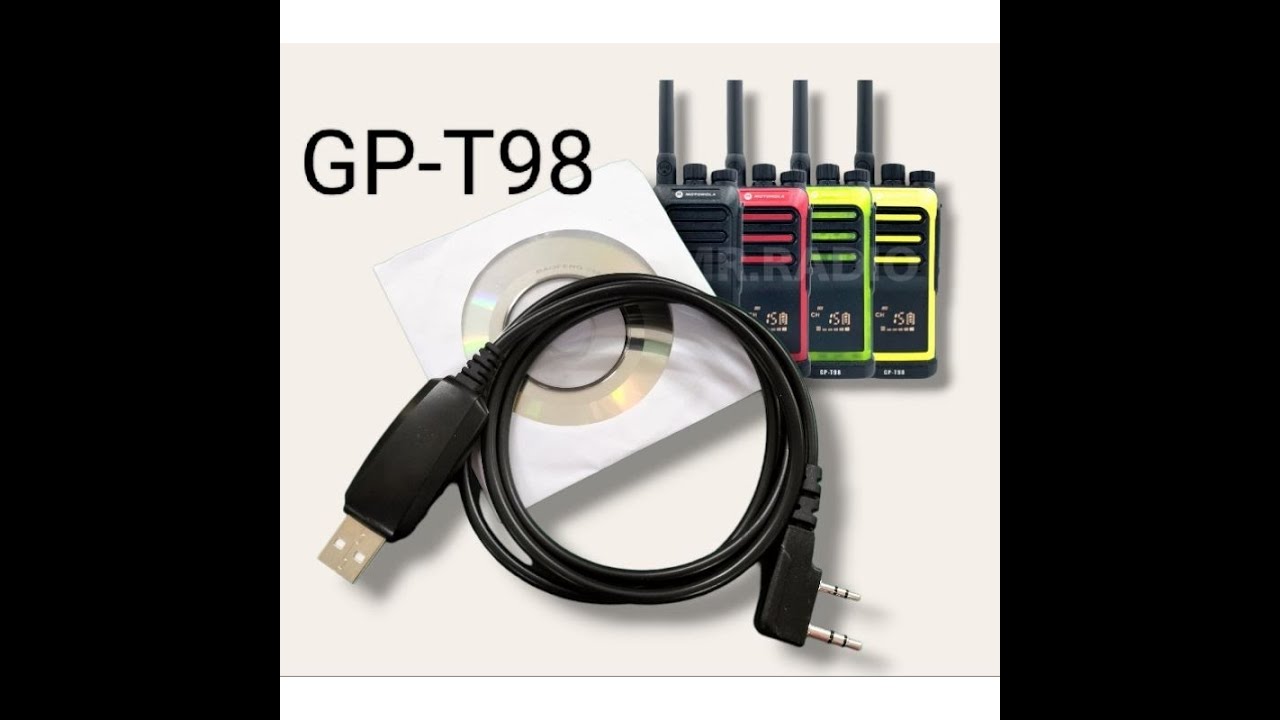 สายโปรแกรม MOTO GP-T98 และ OS-T98 เปลี่ยนความถี่ ใส่โทน เข้ารีพีทเตอร์ ย่าน 136-174 MHz.และ 245 ...