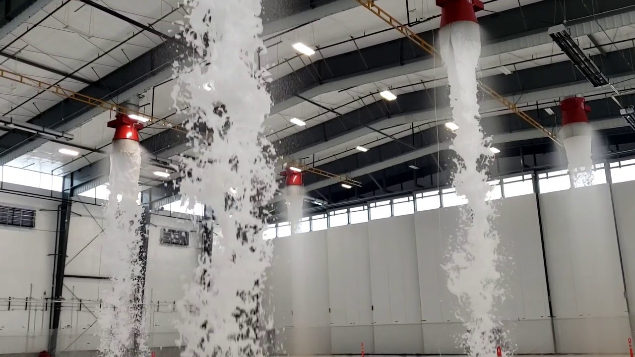 Aircraft Hangar Foam Dump - YouTube