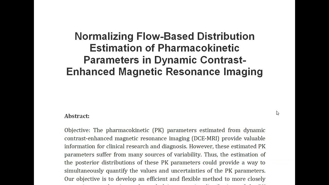 Normalizing Flow Based Distribution Estimation of Pharmacokinetic ...