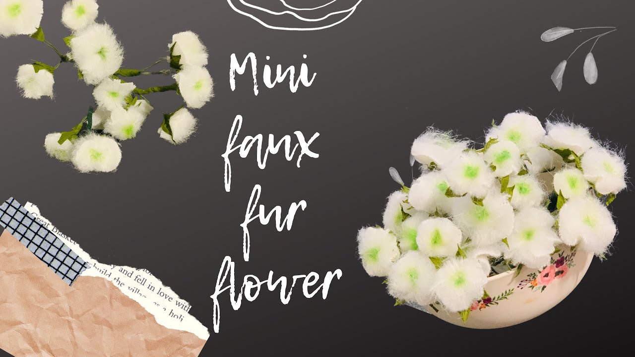 Faux Fur Flower || Faux Fur Craft Ideas - YouTube