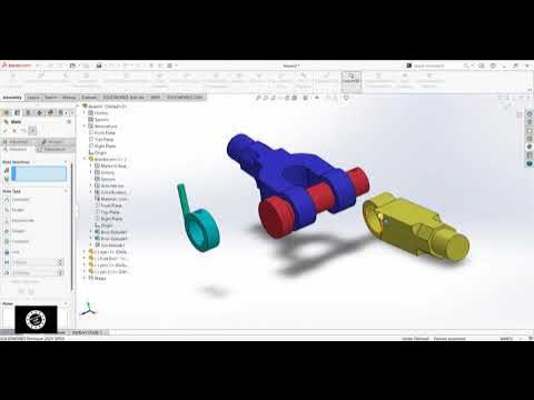 3D - Assembly Knuckle Joint in Solidworks - 2 - YouTube