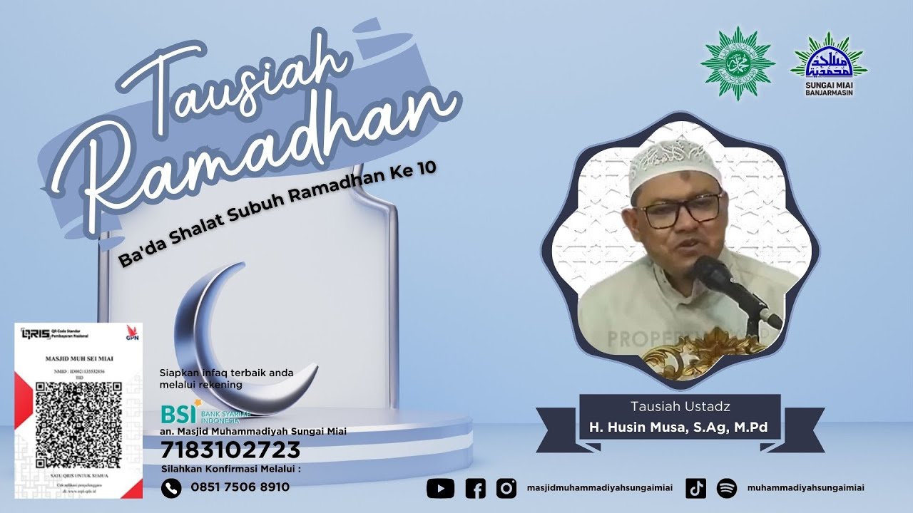 [Live] Tausiah Singkat Ba'da Shalat Subuh Ramadhan Ke-10 - YouTube