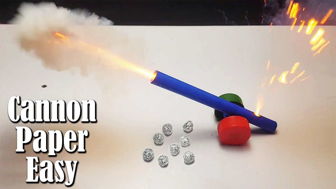 How to Make a Very Easy Paper Cannon - YouTube