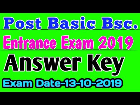 RUHS Post Basic Bsc Entrance Exam Answer Key||Post Basic Bsc Nursing ...