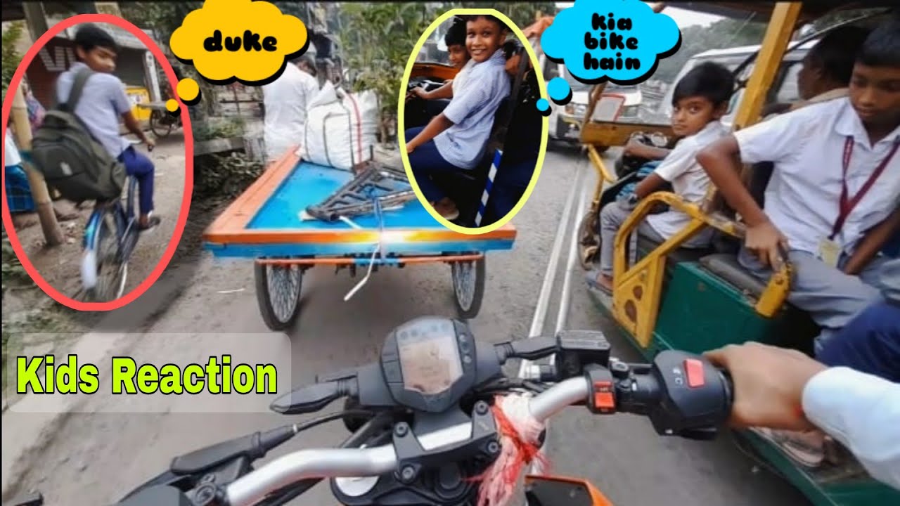 Bike ride on road ! Kids Shocking Reaction 😱 - YouTube
